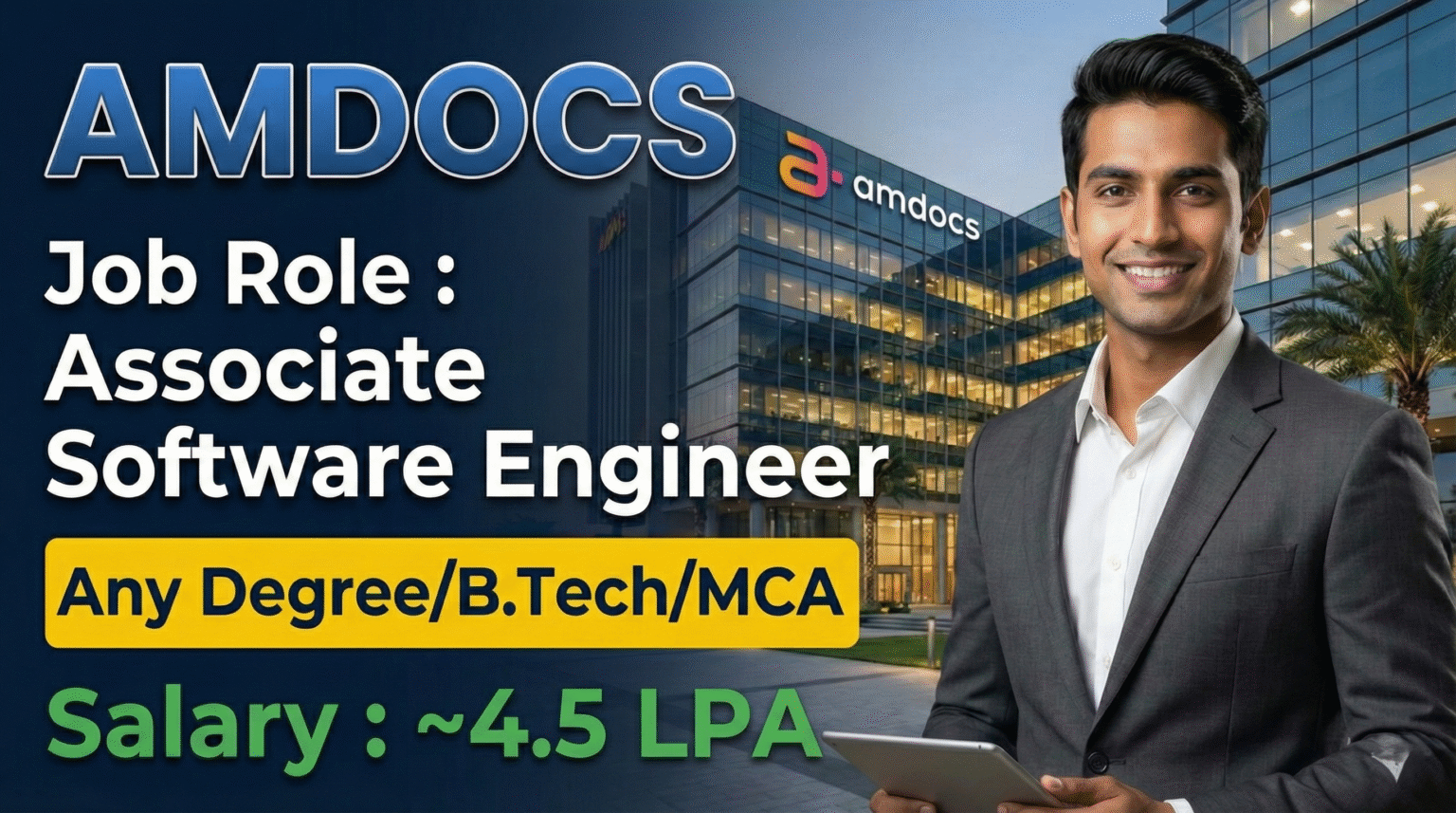 Amdocs Recruitment 2026 | Software Engineer Role | Apply Now - MNC HUB